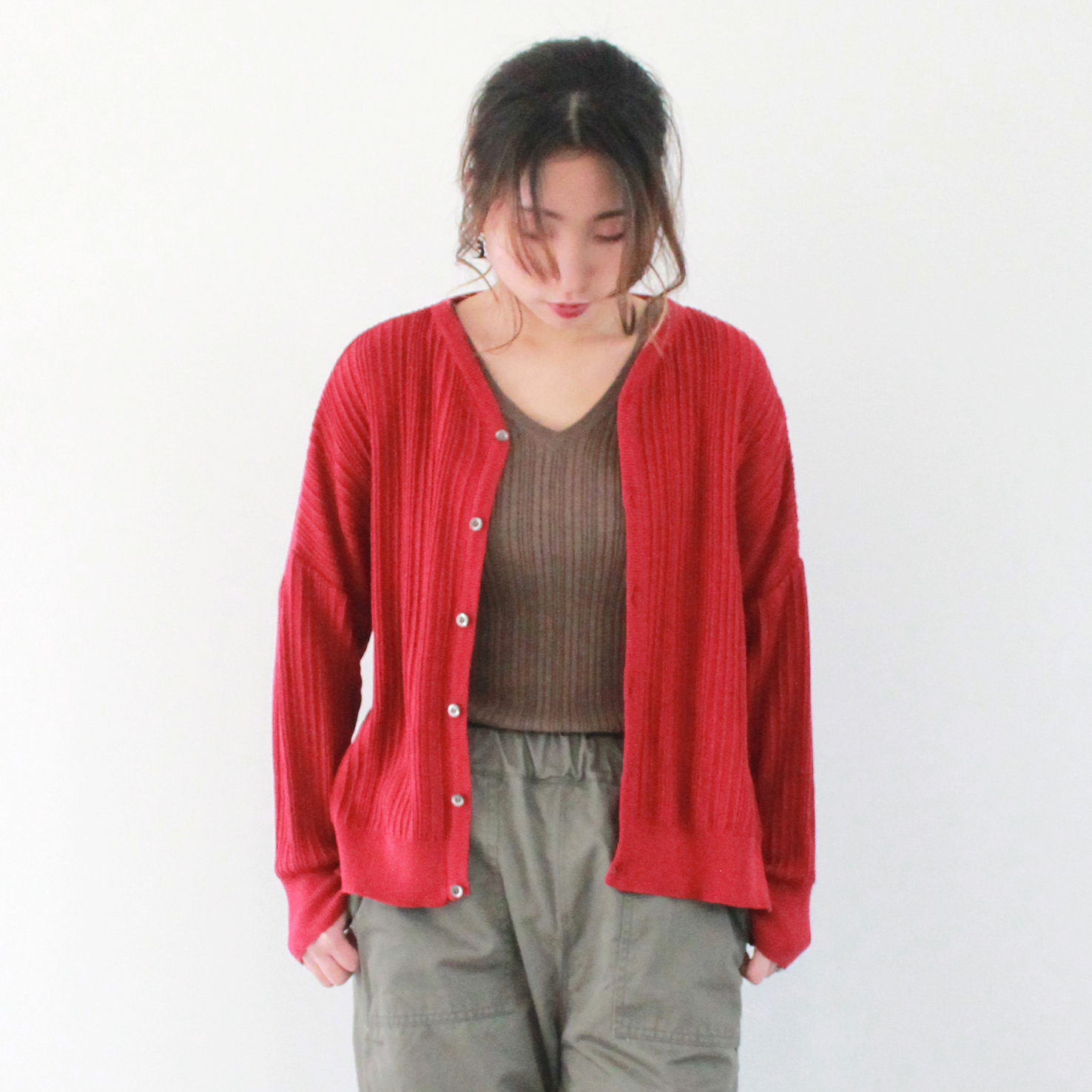 No.636700 Material ワイドリブ 2wayカーディガンを仕入れる | ECモールに無い商品の仕入れならorosy（オロシー）