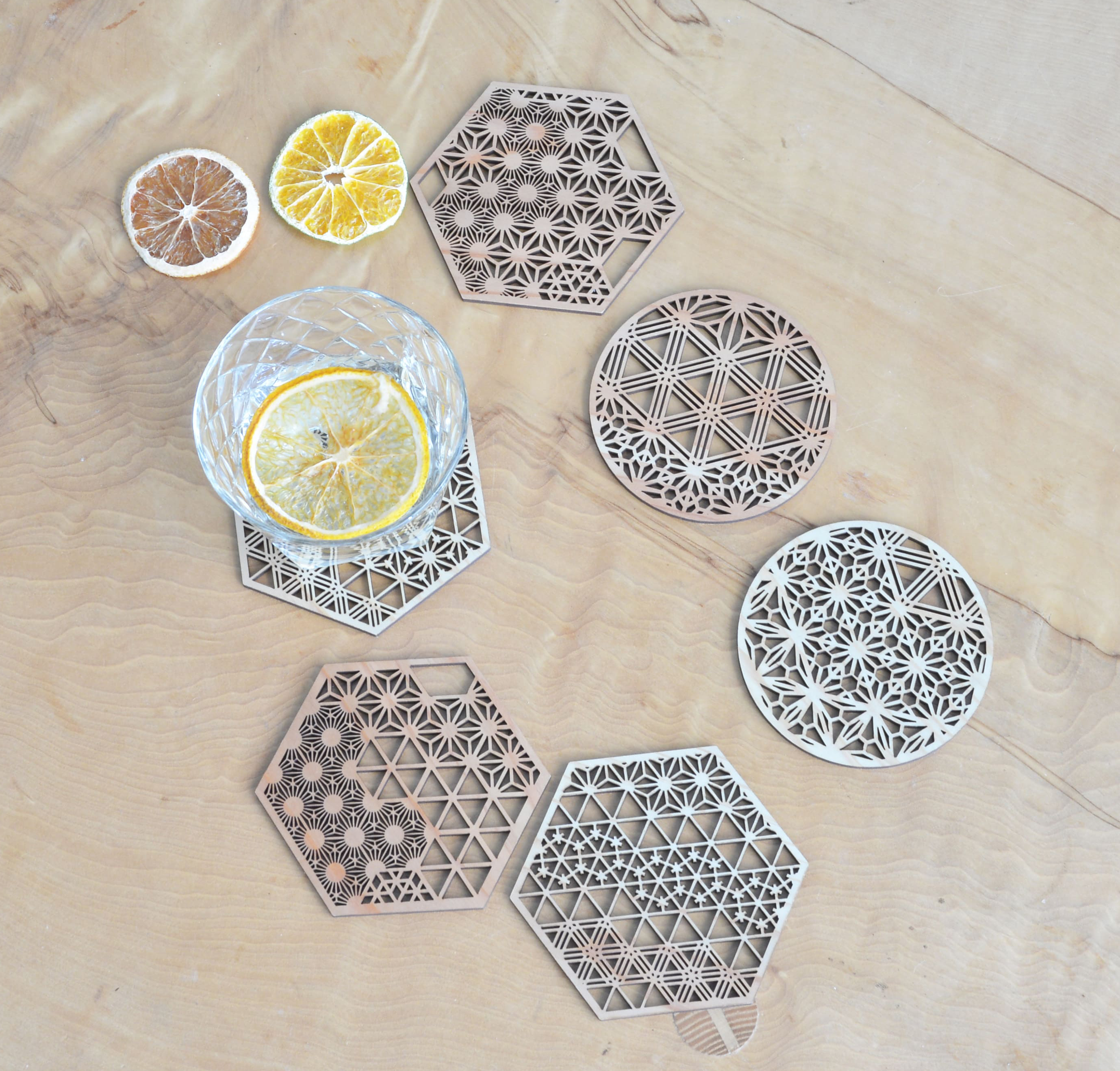 組子文様コースター ー2枚セットーを仕入れる | ECモールに無い商品の仕入れならorosy（オロシー）