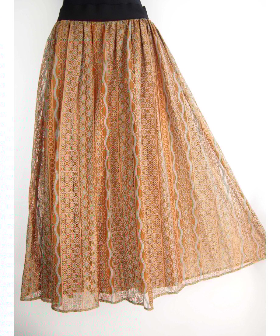 「ストライプフラワーチュールレース」フレアーレイヤースカート2025春夏新作を仕入れる | ECモールに無い商品の仕入れならorosy（オロシー）