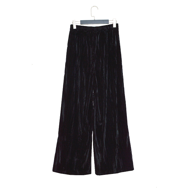 ブラック ベルベット ワイドパンツ【フランスインポート Elly White （エリーホワイト）】 F2312005を仕入れる | ECモールに無い商品の仕入れならorosy（オロシー）