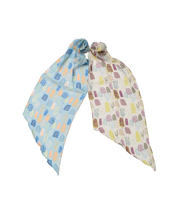 シルクコットン ツリー柄プリントショール 140×30cm B25S009を仕入れる | ECモールに無い商品の仕入れならorosy（オロシー）