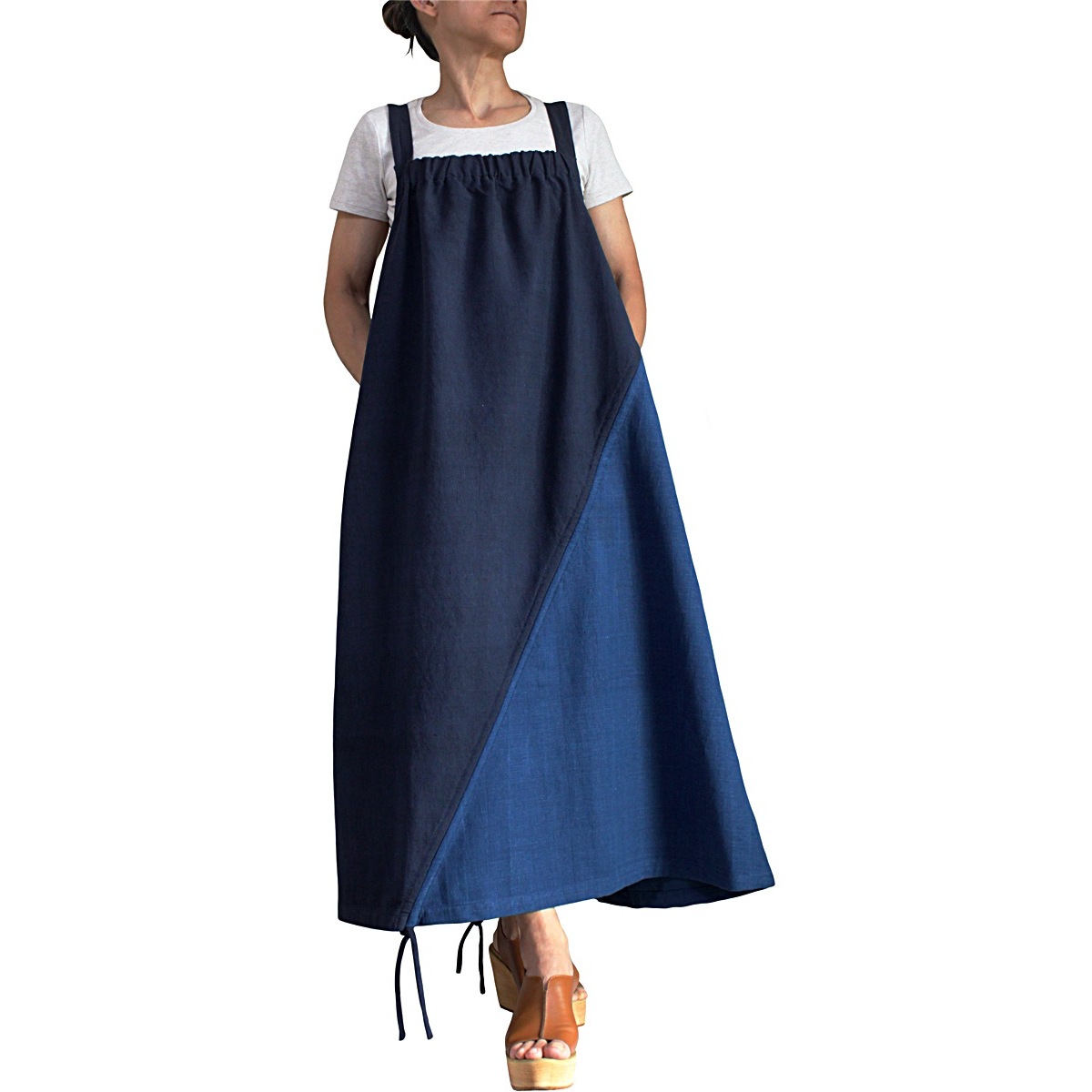 ジョムトン手織り綿配色切り替えノースリーブドレス（DFS-080-03）を仕入れる | ECモールに無い商品の仕入れならorosy（オロシー）