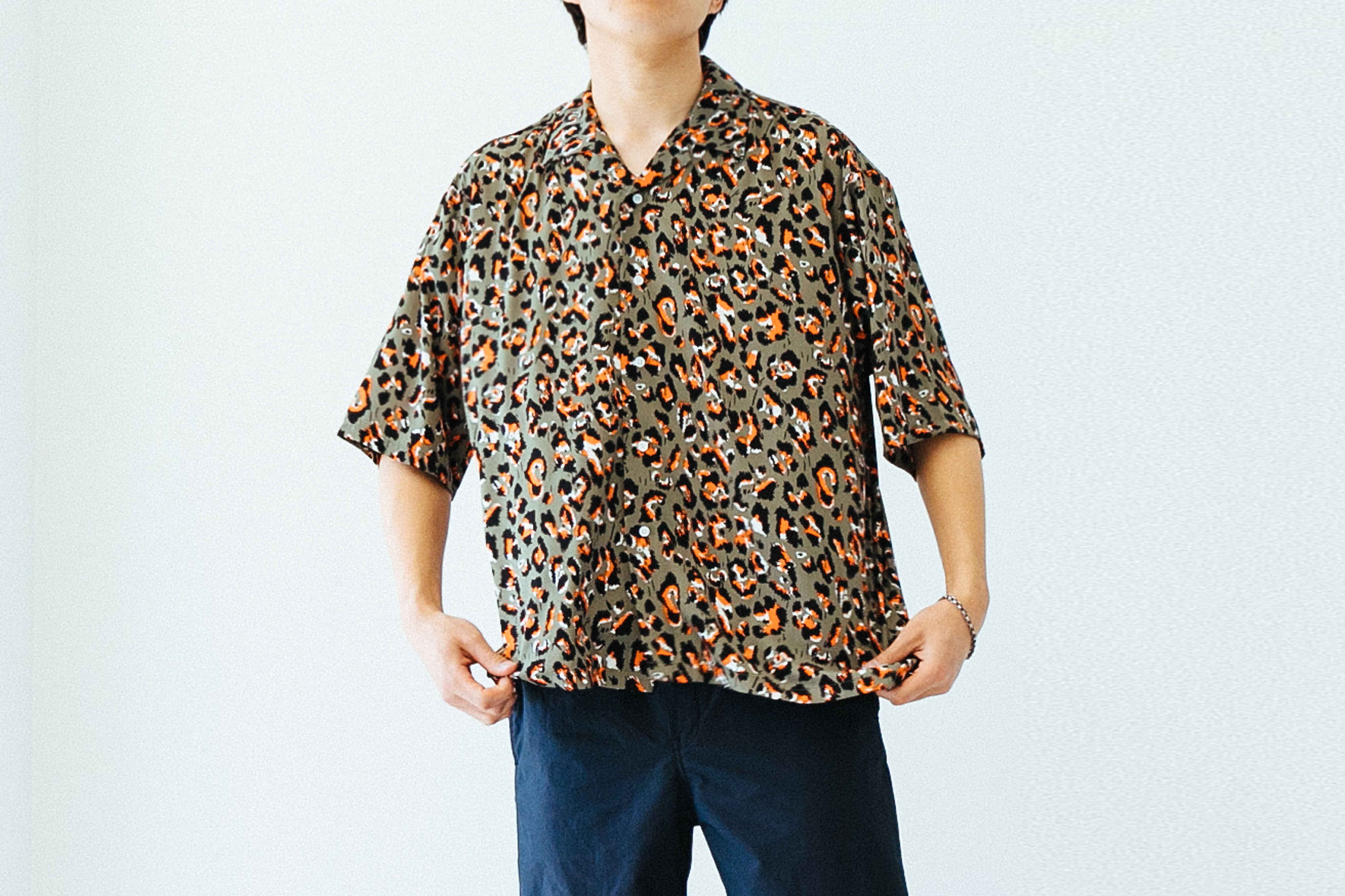 ING COMPANY. MOTIF PRINT - OPEN COLLAR SHORT SLEEVE SHIRT /GRAY LEOPARD / M.BLACK ZEBRA / Mを仕入れる ...