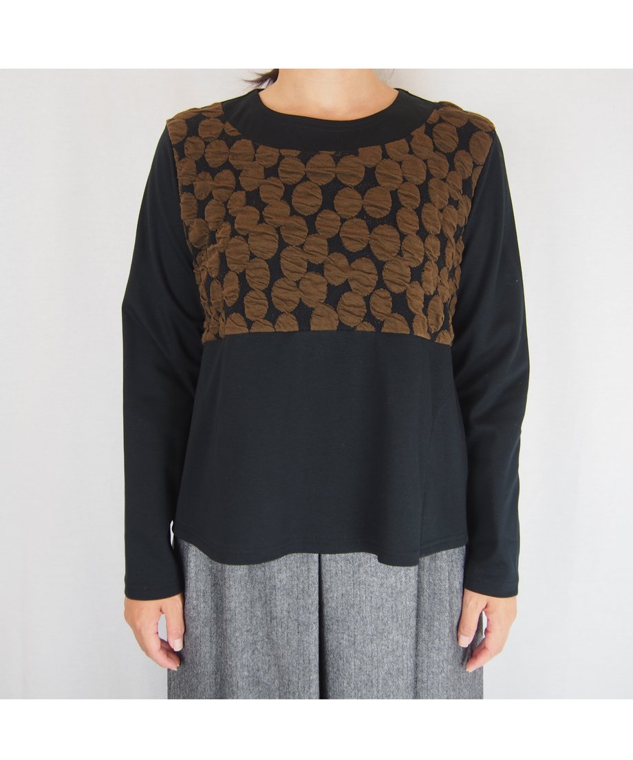 【日本製】「膨れドットジャガード＋綿ポンチ」フレアープルオーバー2024秋冬新作を仕入れる | ECモールに無い商品の仕入れならorosy（オロシー）