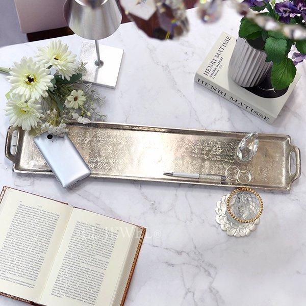 【即納可！】ドイツ雑貨 レクタングルトレイ シルバー L（W65cm）を仕入れる | ECモールに無い商品の仕入れならorosy（オロシー）