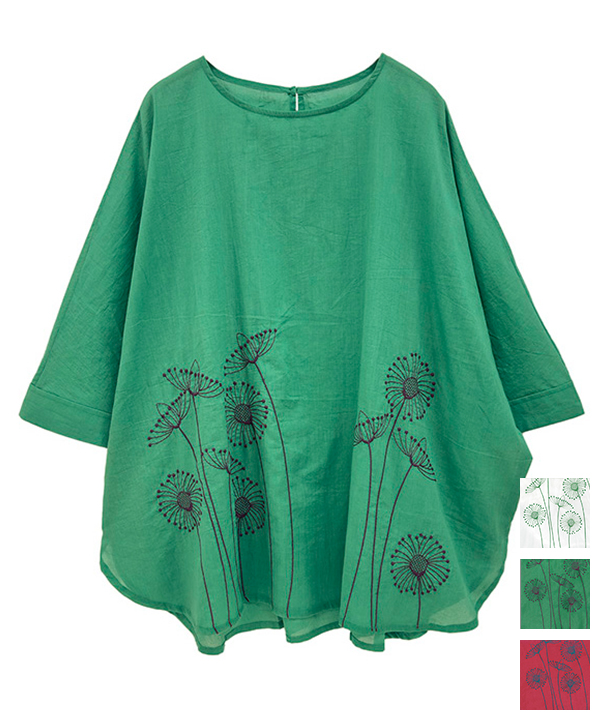 咲き誇るohanaたち刺繍ルーズチュニック 25S502【5月頃入荷予定】を仕入れる | ECモールに無い商品の仕入れならorosy（オロシー）